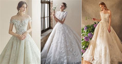 15 Ethereal Flower Inspired Wedding Dresses For Your White Garden