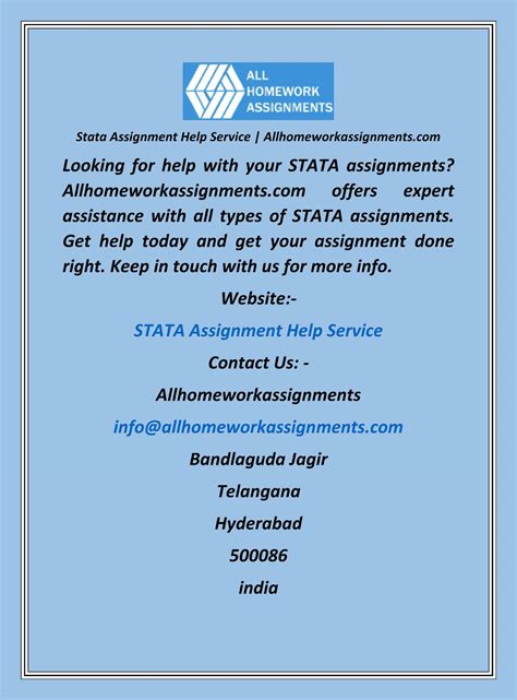 Stata Assignment Help Service By