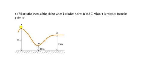 Solved 6 What Is The Speed Of The Object When It Reaches Chegg Com