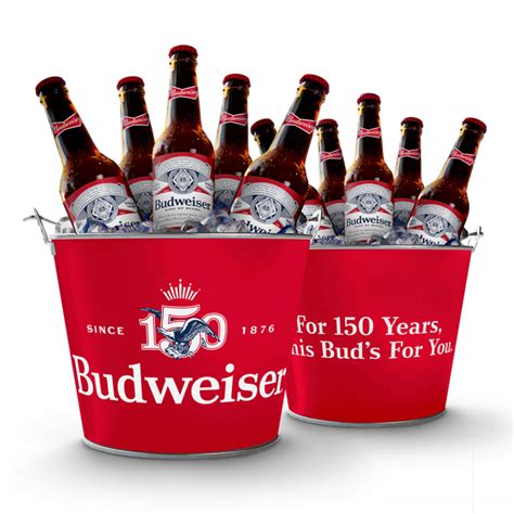 Budweiser 150th Anniversary Red Bucket The Beer Gear Store