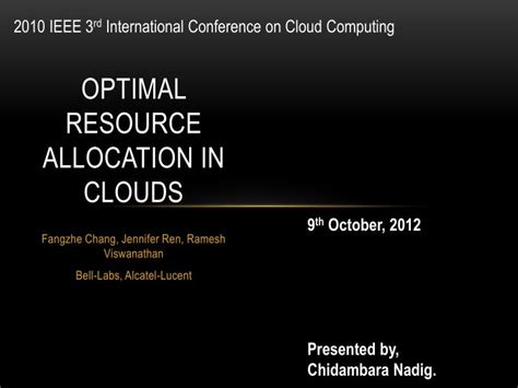 Ppt Optimal Resource Allocation In Clouds Powerpoint Presentation Free Download Id5706771