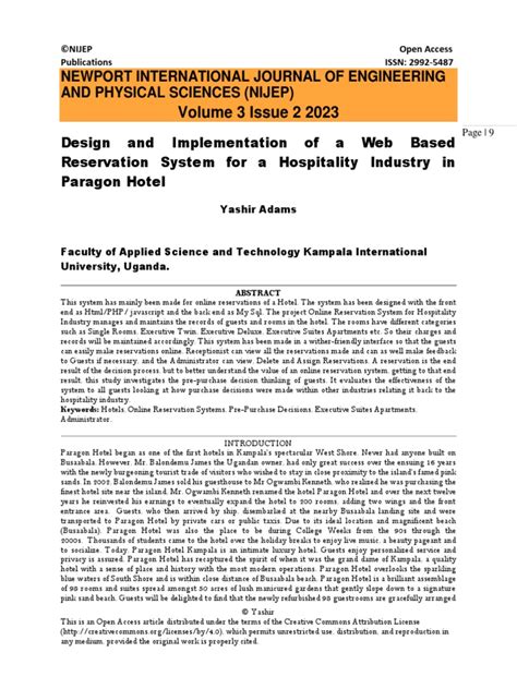 design and implementation of a web based reservation system for a