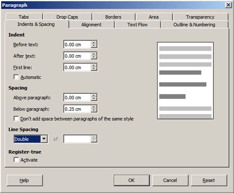 Styles How Can I Double Space A Document In Libreoffice Super User