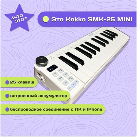 Беспроводная Midi клавиатура Kokko Smk 25 Mini купить с доставкой по выгодным ценам в интернет