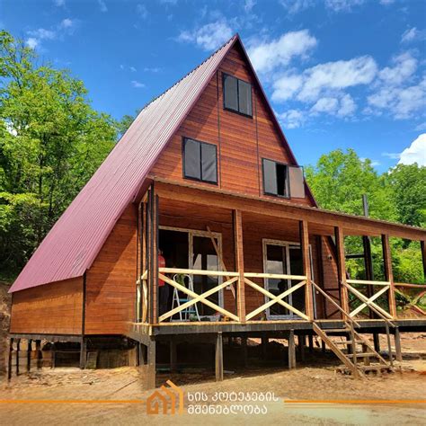 ხის კოტეჯების მშენებლობა Baruli Ge ხის სახლები