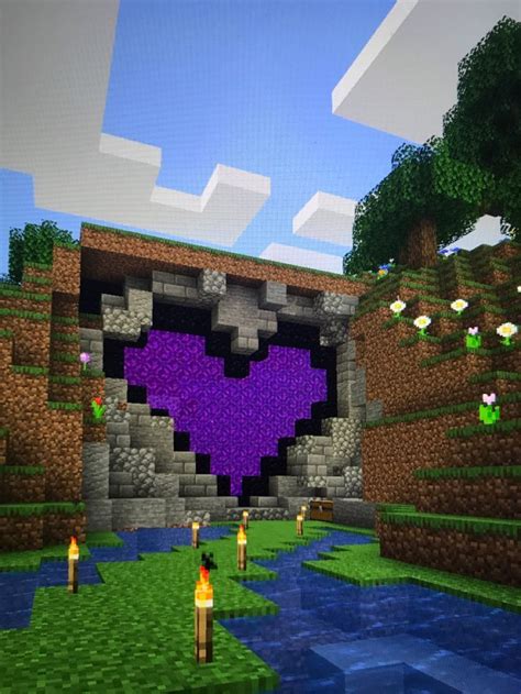 Heart Shaped Nether Portal Minecraft Shapes Heart Shapes