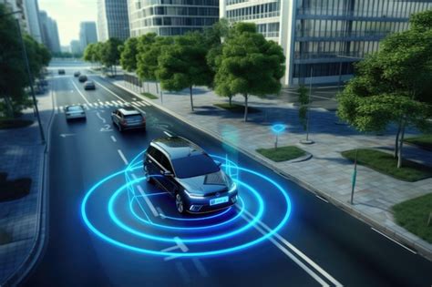 Premium Ai Image Autonomous Selfdriving Car With Advanced Sensor Technology