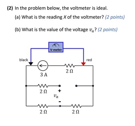 Solved In The Problem Below The Voltmeter Is Ideal A Chegg Com