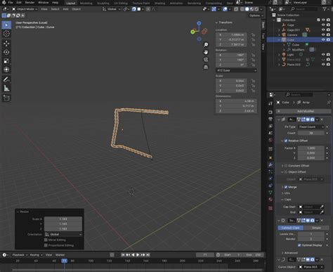 Array Wont Appropriately Curve To Object Although I Set The Cursor To The Selection And The