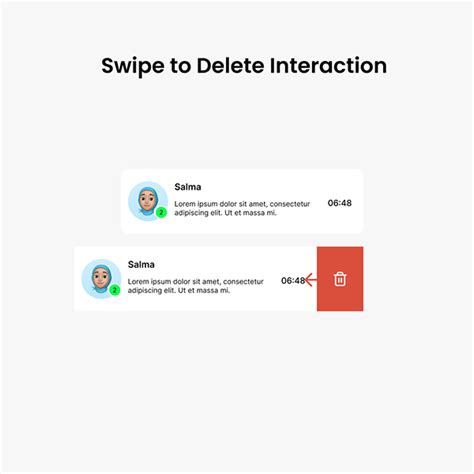 Swipe To Delete Interaction On Behance