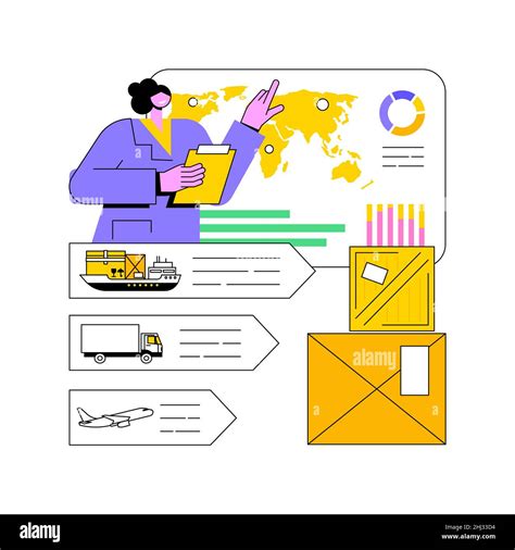Supply Chain Analytics Abstract Concept Vector Illustration Transportation Cost Optimization