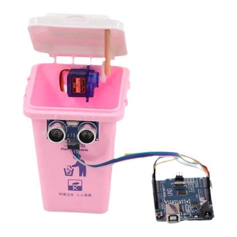 Smart Trash Can Ultrasonic Arduino Automatic Induction Maker