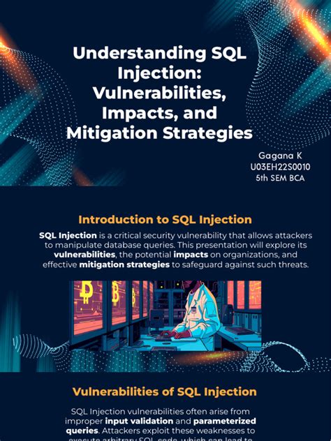 Understanding Sql Injection Vulnerabilities Impacts And Mitigation Strategies Pdf