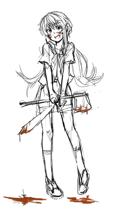 Gasai Yuno Mirai Nikki Drawn By Pas Paxiti Danbooru