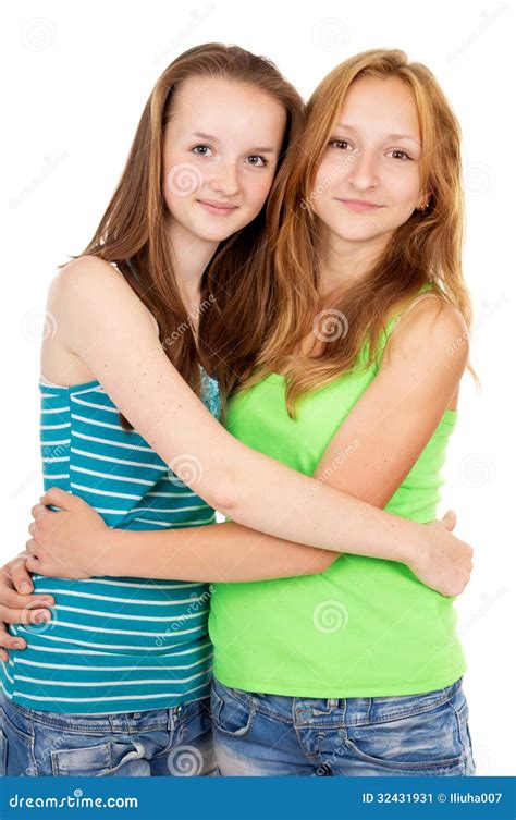 Young Sisters Hugging Stock Image Image Of Attractive 32431931