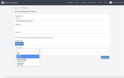 how to create servicenow incident management dashboard in power bi