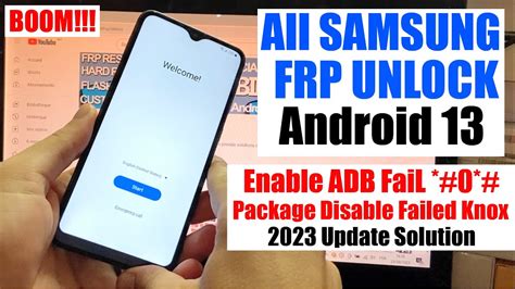 Samsung Android 13 Frp Bypass Unlock 2023 With Frp Tool