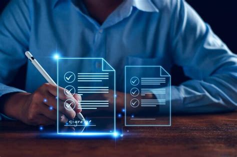 Premium Photo Electronic Signature Business Concept Manager Is Electronic Signing Investment