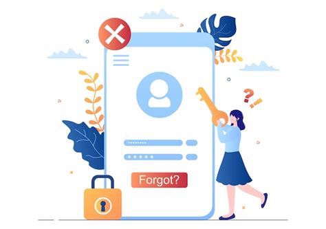 Premium Vector Forgot Password And Account Login For Web Page