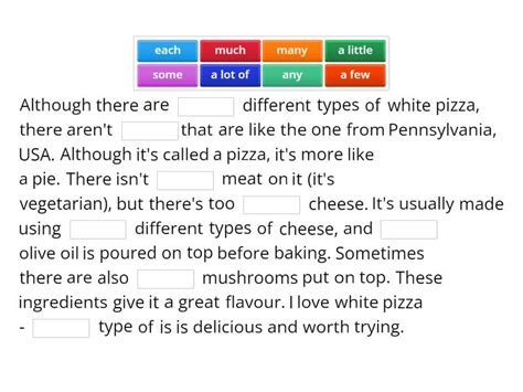 Quantifiers Text Complete The Sentence