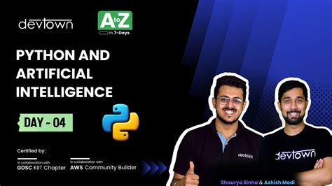 Premiere DAY Python And Artificial Intelligence COMPLETE In Days YouTube