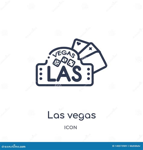 Linear Las Vegas Icon From Maps And Flags Outline Collection Thin Line Las Vegas Icon Isolated