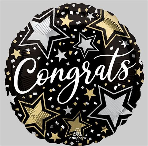 18 Congrats Stars SA Balloon