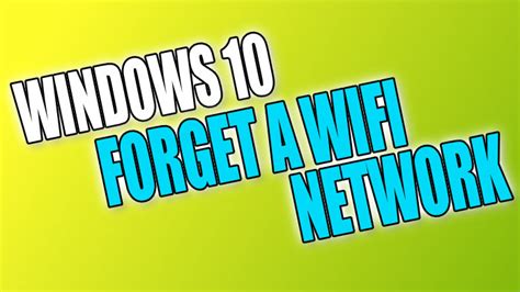 How To Forget A WiFi Network In Windows 10 ComputerSluggish