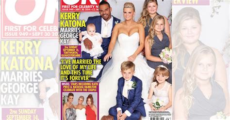 Kerry Katona Wedding Picture Star Glows In Plunging Dress With George