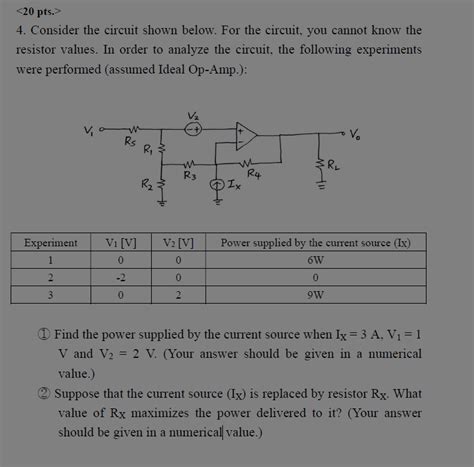 Solved Consider The Circuit Shown Below For The Circuit Chegg