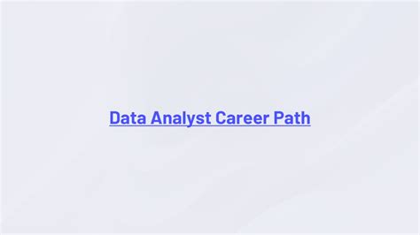 ppt data analyst career path powerpoint presentation free download