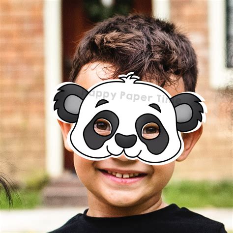 Panda Paper Mask Printable Asian Animal Costume Craft Activity Jungle