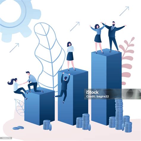 커리어 성장 컨셉 계단에 있는 다양한 비즈니스 맨 행복한 비즈니스 맨이 맨 위에 있습니다 직업에 대한 스톡 벡터 아트 및 기타