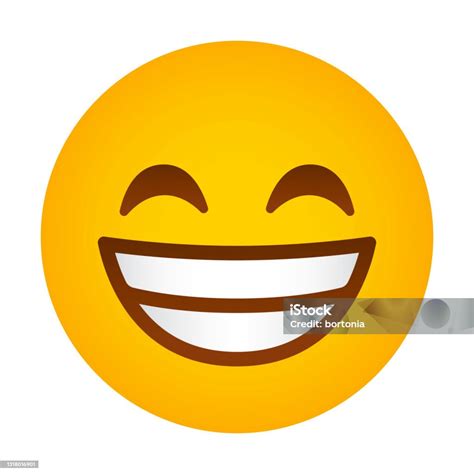 Ikon Emoji Senyum Besar Ilustrasi Stok Unduh Gambar Sekarang Emotikon Senyum Emotikon