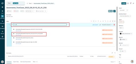 Creating And Calling A Reusable Component In Test Case