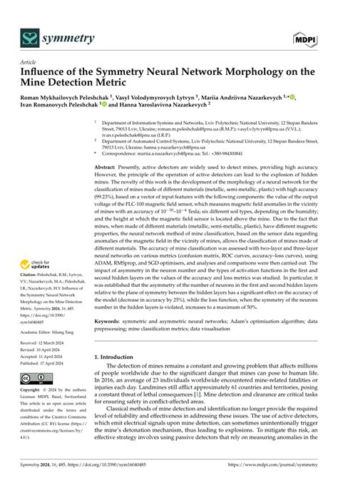 pdf influence of the symmetry neural network morphology on the mine