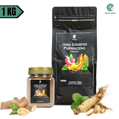 Jual Jamu Jahe Merah Ginseng Purwaceng Gula Aren Bubuk Murni 1kg Serbuk