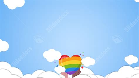 White Rainbow Love Cute Love Festival Rainbow Pride Powerpoint