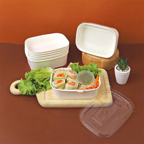 กล่องอาหารสีขาววงรี ขนาด 580 มล ฝาพลาสติก Boxjourney บ็อกซ์เจอร์นี่