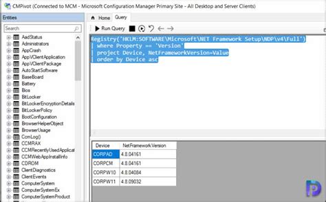 Easily Find Dot Net Version Using Sccm Cmpivot Query