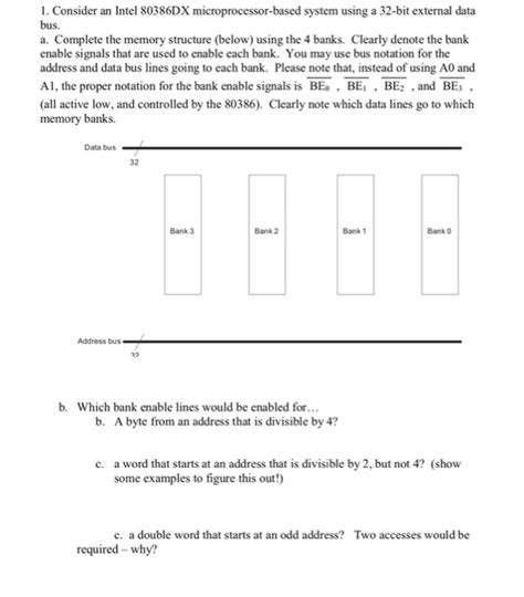 Solved Consider An Intel 80386dx Microprocessor Based System