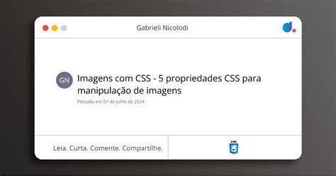 Imagens Com Css 5 Propriedades Css Para Manipulação De Imagens