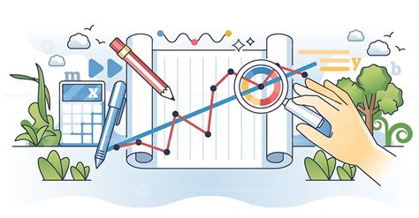 Data Visualization Tools And Statistic Information Research Outline Concept Vectormine