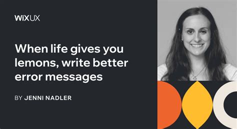 The Problem With Bad Error Messages And How To Fix Them By Chinwe