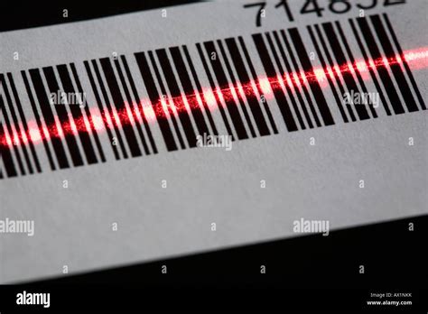 A Laser Reading A Bar Code Stock Photo Alamy