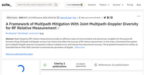 A Framework Of Multipath Mitigation With Joint Multipath Doppler Diversity For Rf Relative