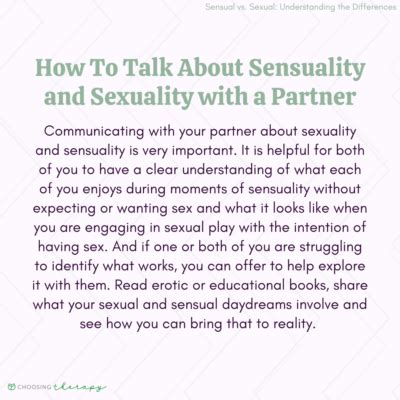 Sensual Vs Sexual