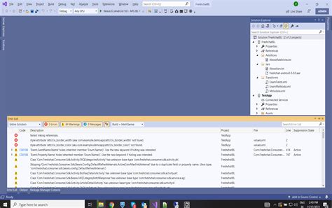error consuming android binding library microsoft qanda