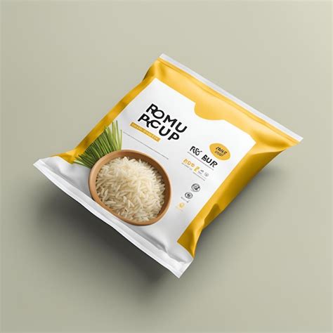 Rice Bag Mockup Premium Ai Generated Image