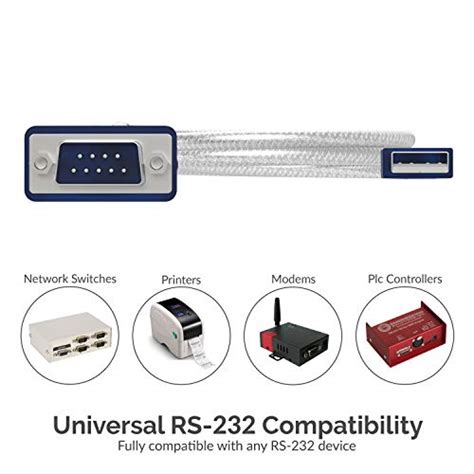 Sabrent Usb To Serial Pin Db Rs Converter Cable Prolific